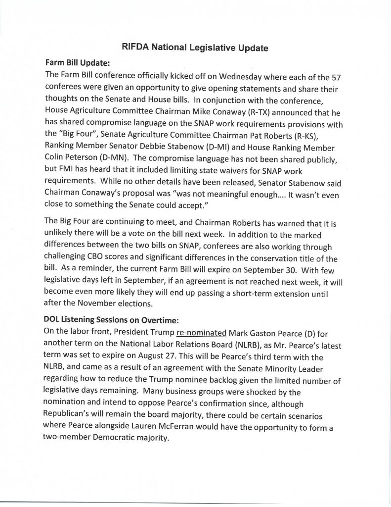 Nat Leg Update 9 17 18_0001 - Rhode Island Food Dealers Association